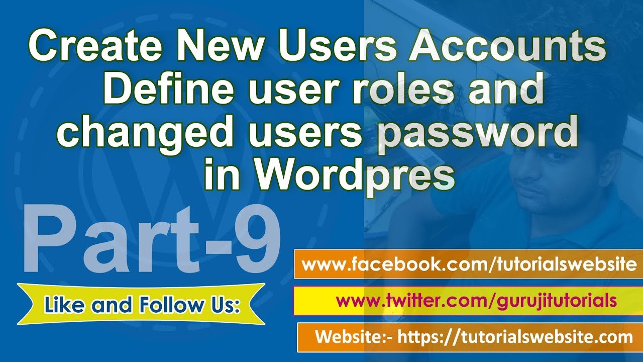 Wordpress Tutorial In Hindi Step By Step Part 9 Add New User Edit