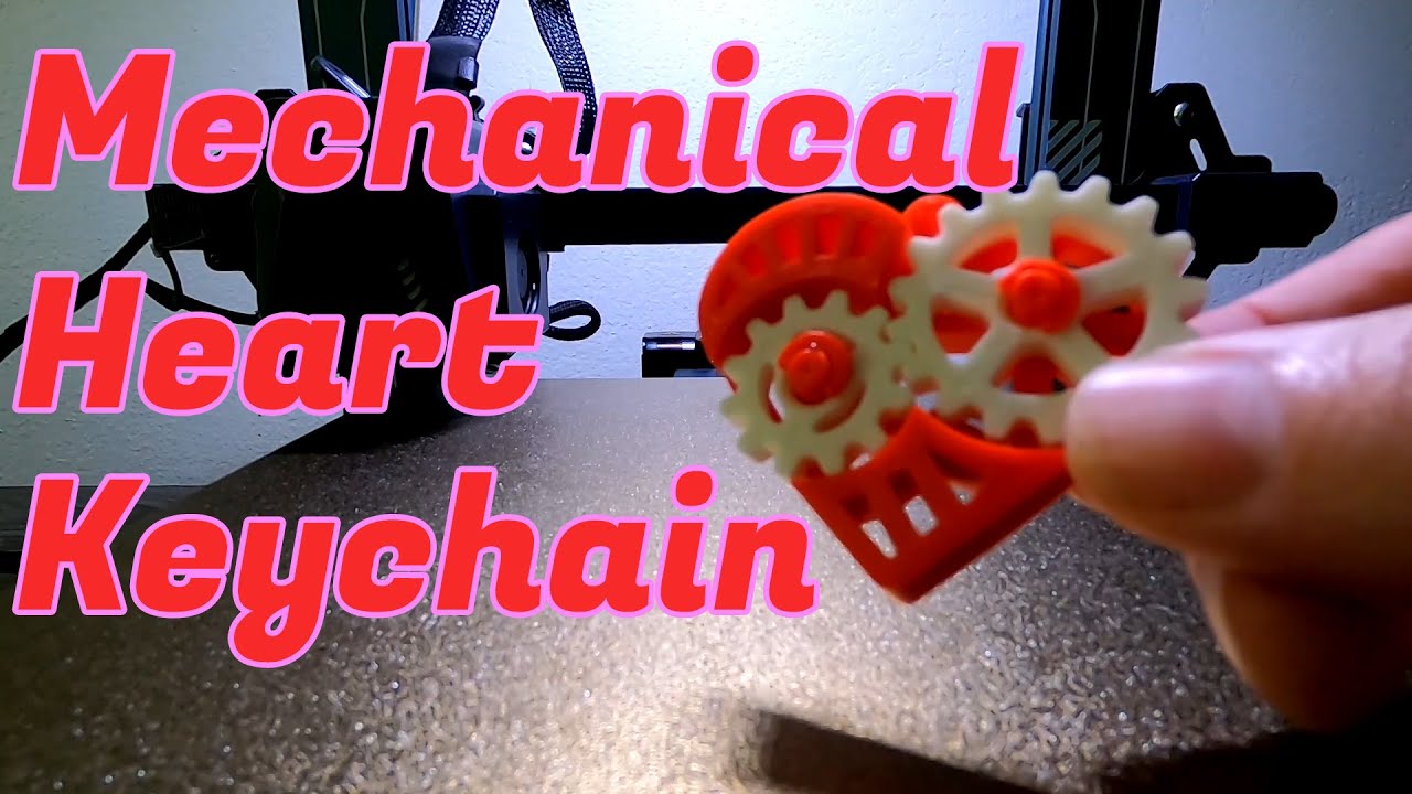 Mechanical Heart Keychain - 3D Print Timelapse - YouTube