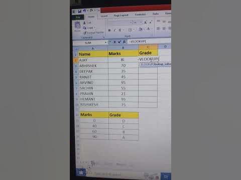 How to Calculate Grades with Vlookup Excel tricks #shorts #exceltutorial #exceltricks #exceltips ...