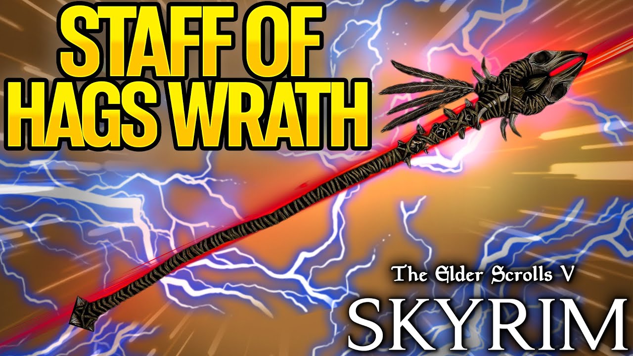 STAFF OF HAGS WRATH Unique Weapon Tutorial (Skyrim Anniversary Edition ...