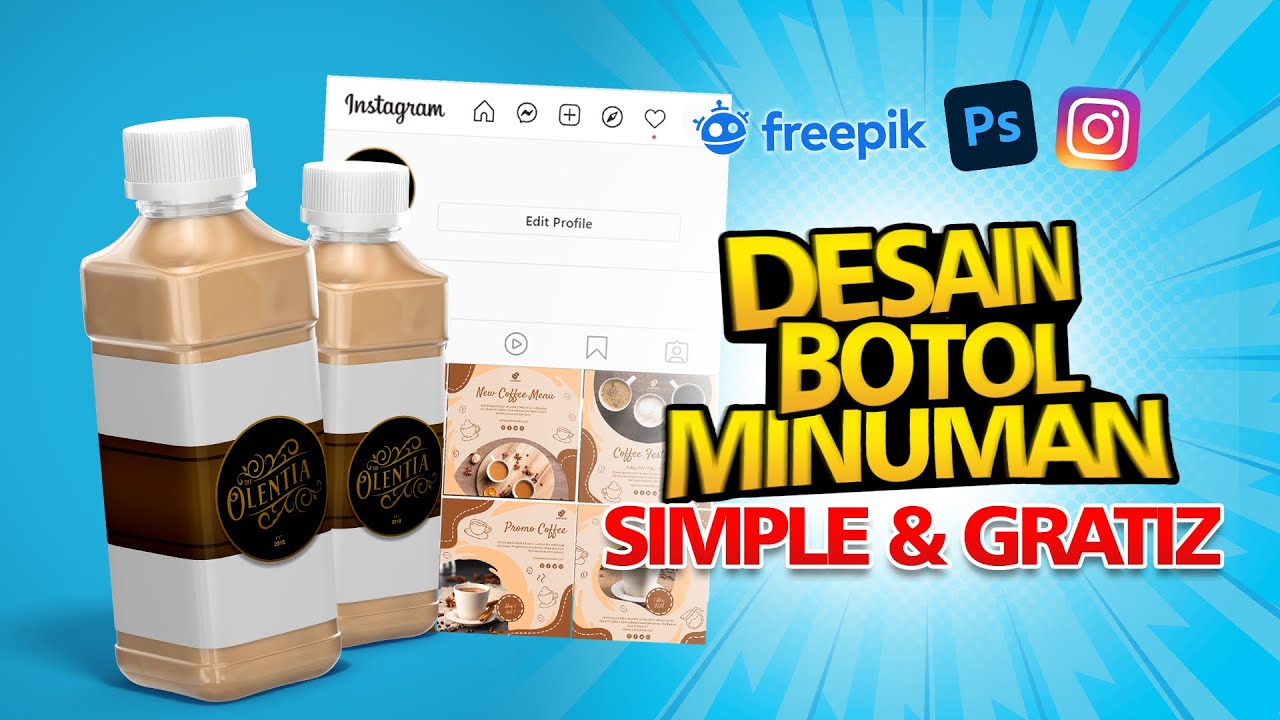 CARA DESIGN KEMASAN BOTOL #desain - YouTube