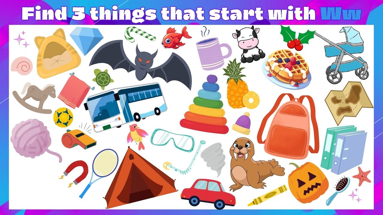 ALPHABET I SPY LETTER W | I SPY FOR KIDS | I SPY WITH MY LITTLE EYE ...