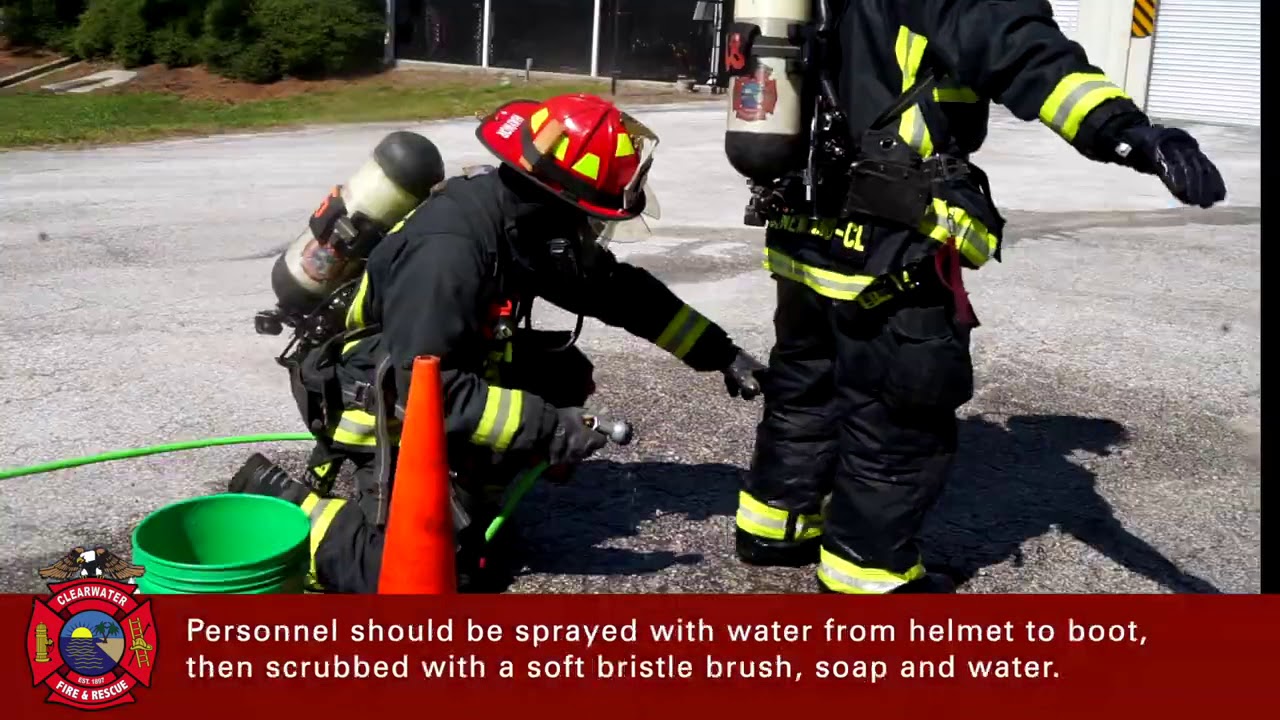 Clearwater Fire & Rescue Gross Decontamination - YouTube