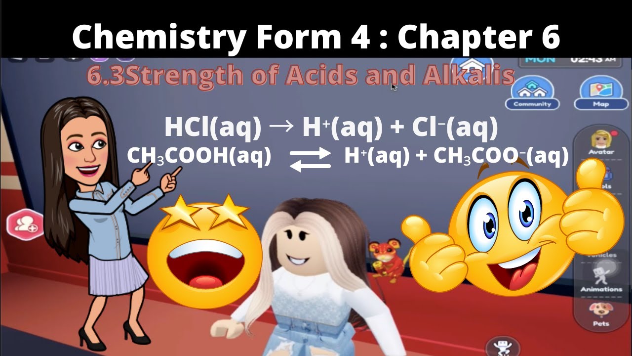 Roblox Chemistry, have fun studying,Strength of Acids and Alkalis - YouTube
