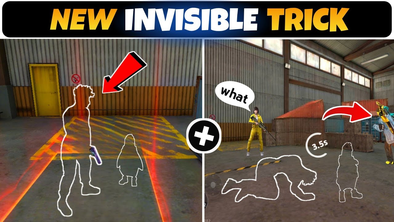 New Invisible Tricks 🤯 | आओ ओर गायब हो जाओ 🥶 | FF NEW TRICK 🧐 - YouTube