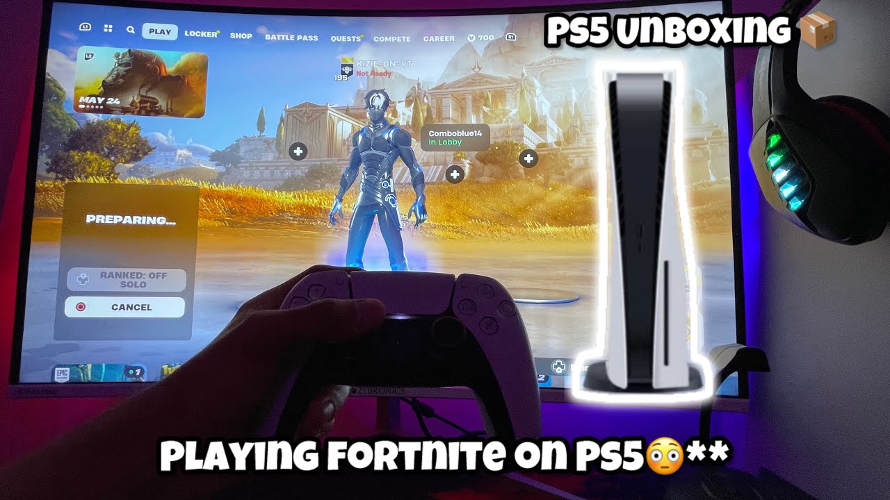 Fortnite on PS5 4K 120FPS(UNBOXING+REVIEW) - YouTube