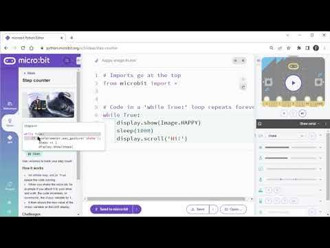 Use micro:bit Python Editor V3 Key Editor Controls - YouTube