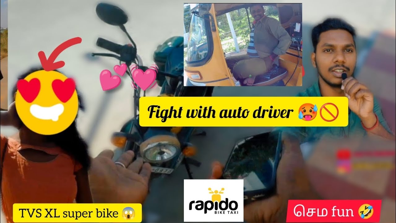 fight with auto driver on rapido 🥵 good auto driver🤗 rapido bike taxi ...