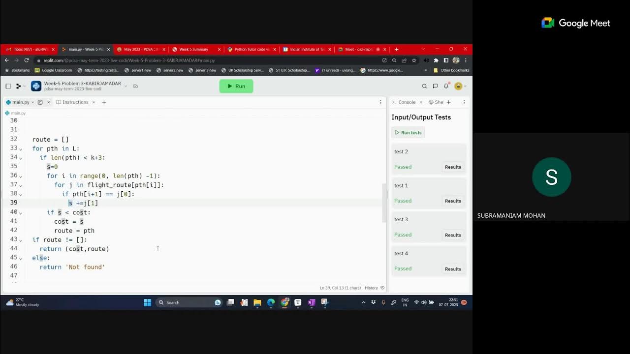 PDSA_Week 5 Live Coding - YouTube