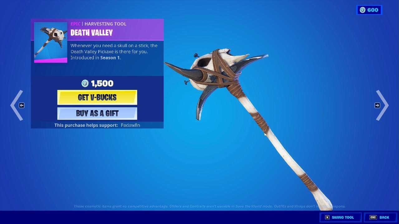 FORTNITE RARE DEATH VALLEY PICKAXE IS BACK! | March 25th Item Shop ...