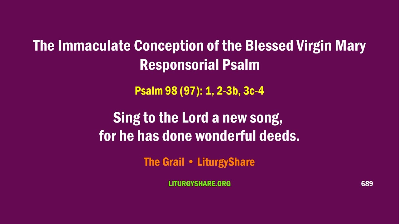 The Immaculate Conception of the Blessed Virgin Mary: Responsorial ...