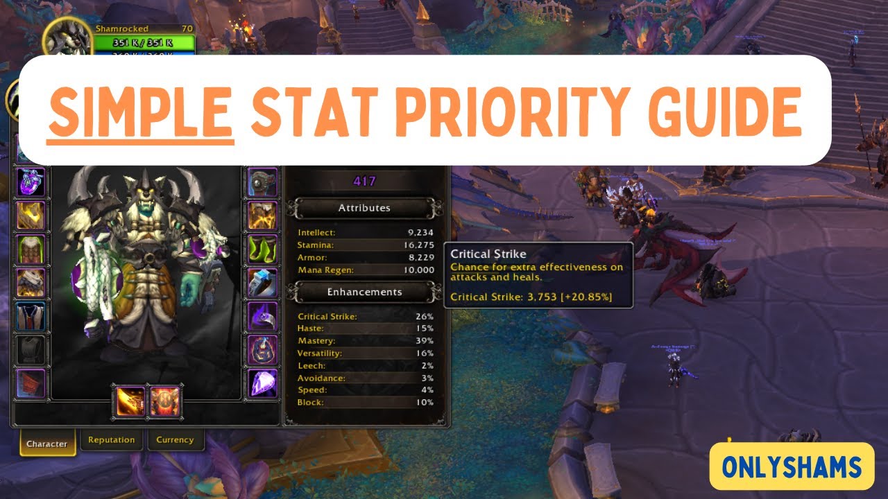 SIMPLE Stat Priority Guide for Resto Shamans | 10.0.1 and 10.0.7 ...
