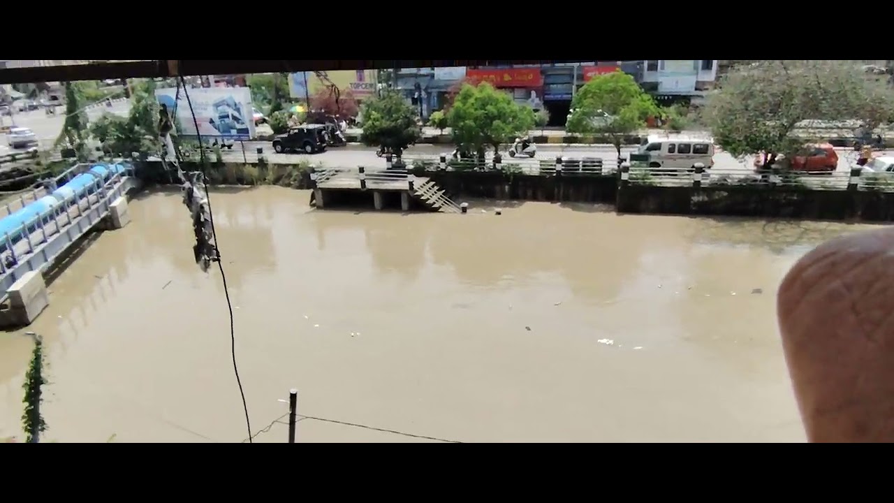 Nambul river at its highest level in ages. - YouTube