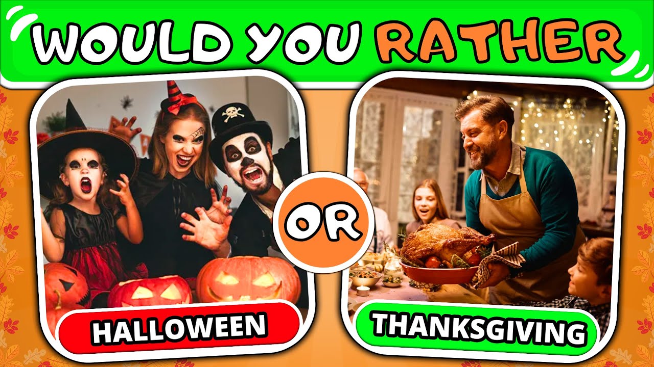 Would You Rather... Fall Edition 🍂🎃 - YouTube