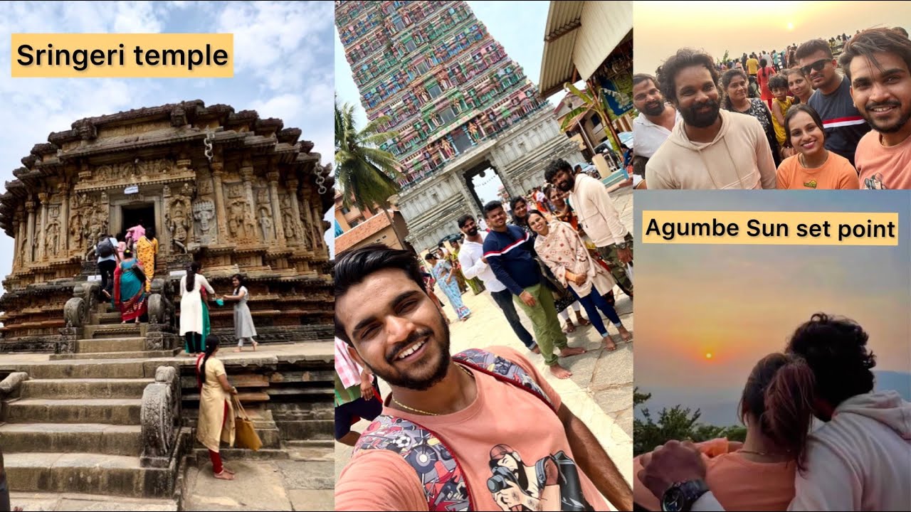 Bike ride to Sringeri | sharadamba temple | Agumbe ghat with sun set ...