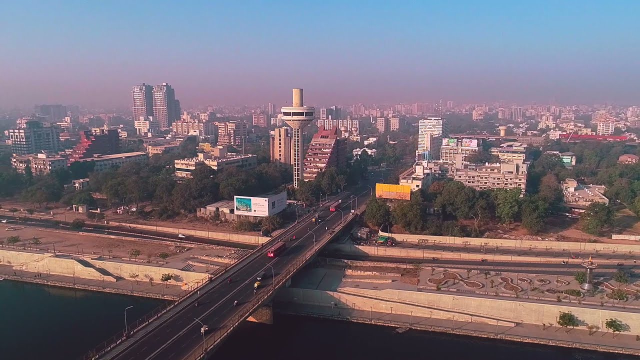 Free Stock Footage l Ahmedabad Drone View l Riverfornt Drone Footages ...