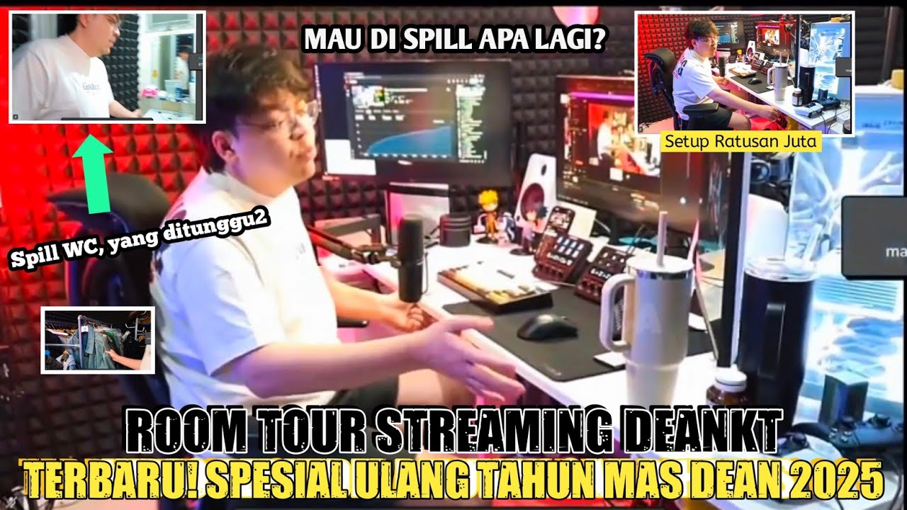 ROOM TOUR SULTAN DEANKT! Setup Streaming Ratusan Juta & SPILL WC LEGEND ...