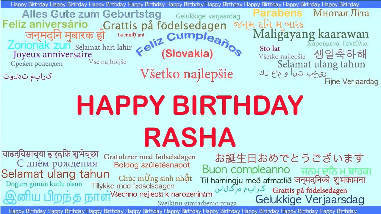 Rasha Languages Idiomas - Happy Birthday - YouTube