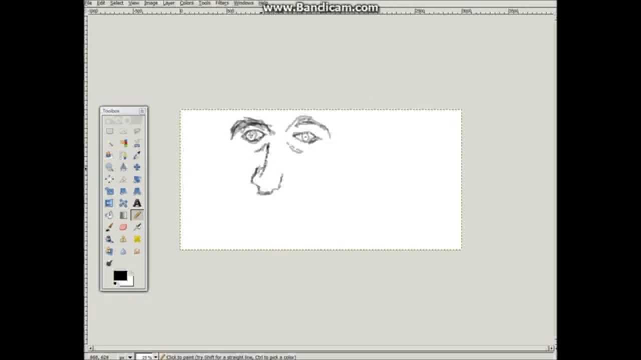 How to draw a face on the computer with Gimp 2 - YouTube