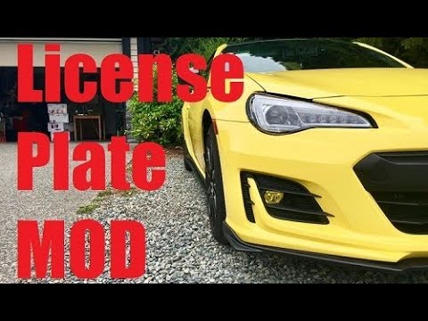 Best license plate mod for subaru BRZ? (Retractable License Plate ...
