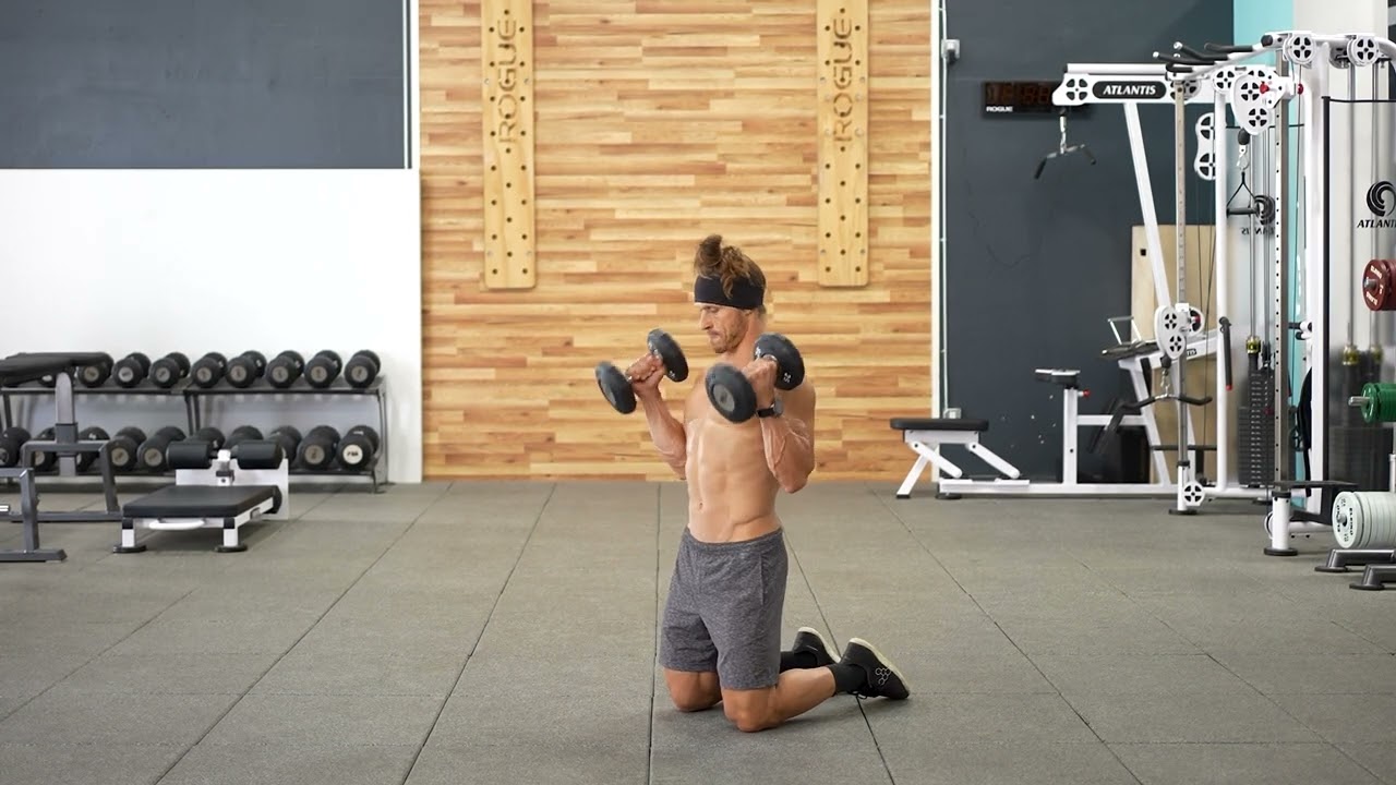 Tall Kneeling Db Hammer Curl Youtube