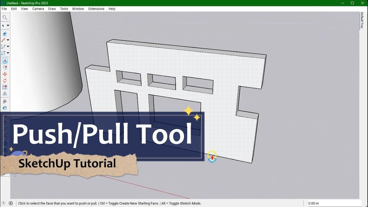 Push Pull Tool - Mahir SketchUp dalam Sekejap - YouTube