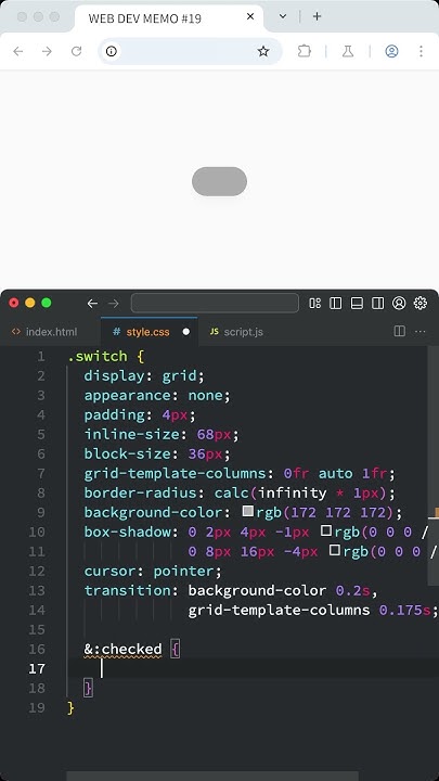 19. CSS Toggle Switch - YouTube