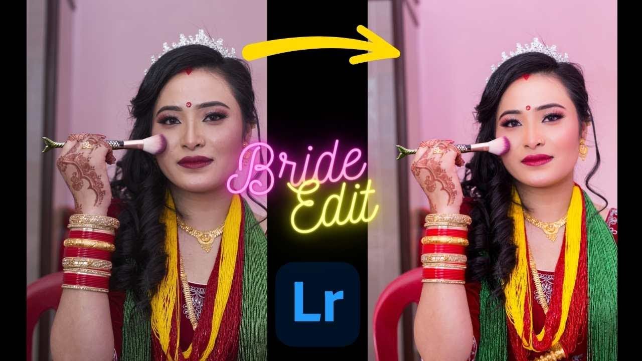How to edit a Bride's Portrait in Lightroom from RAW file - YouTube