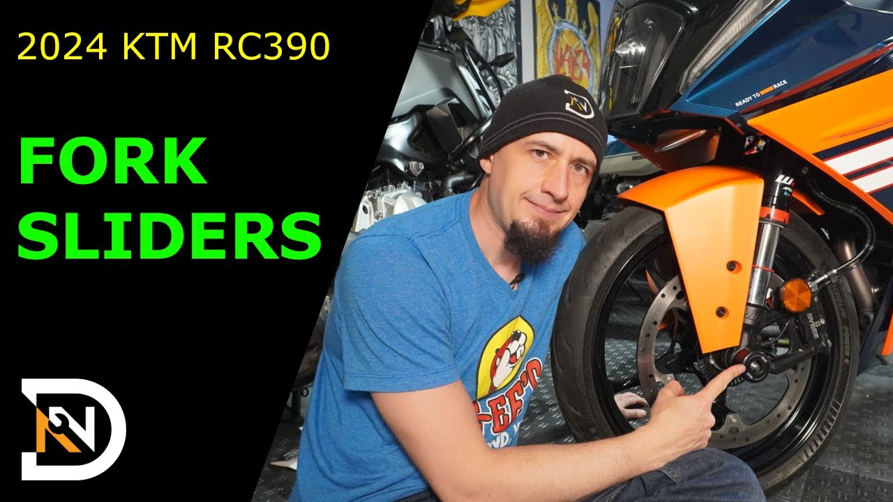 How to Install Motorcycle Fork Sliders – 2024 KTM RC390 - YouTube