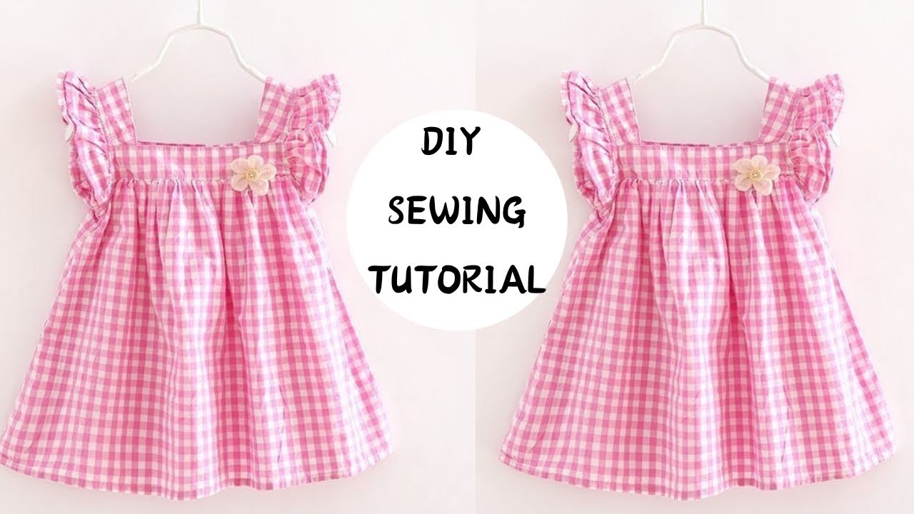 Very Simple baby frock with yoke cutting and stitching DIY tutorial ...