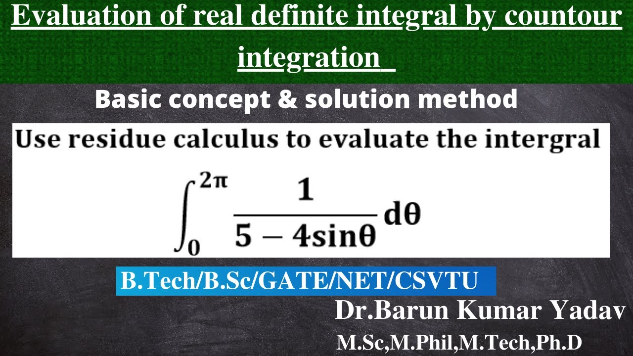 Evaluation of real definite integral by contour integration|Contour ...