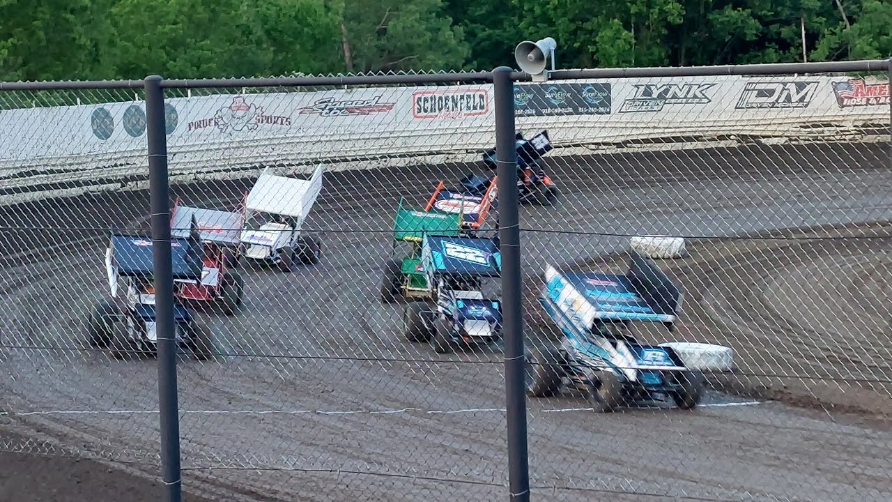 X-9 Chassis Champ 305 Sprint Car Heat Race #1 Creek County Speedway 05 ...