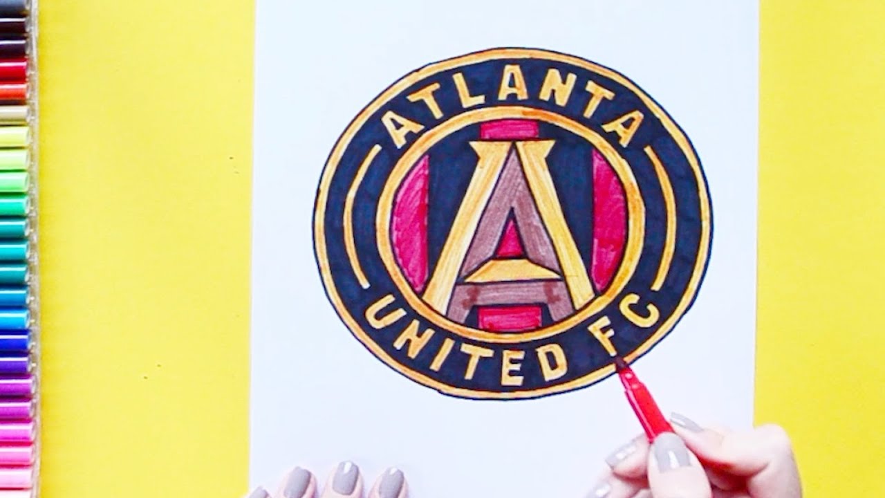 How to draw the Atlanta United FC Logo (MLS Team) - YouTube