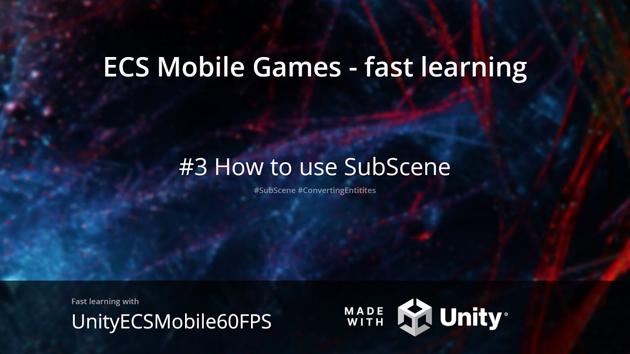 3 How To Use Subscene Unity Dots Ecs Mobile Youtube
