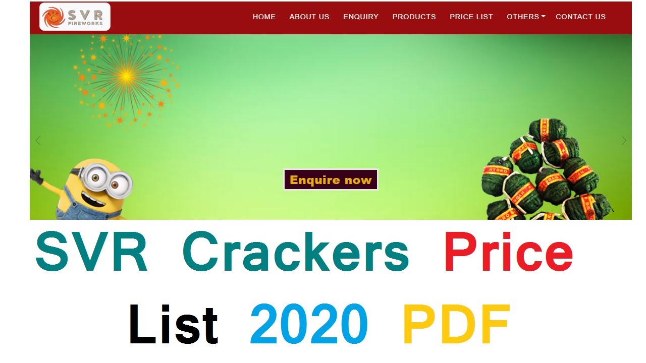 SVR Crackers Price List 2020 Pdf|75% FLAT OFF|Sivakasi Gift Box Price ...