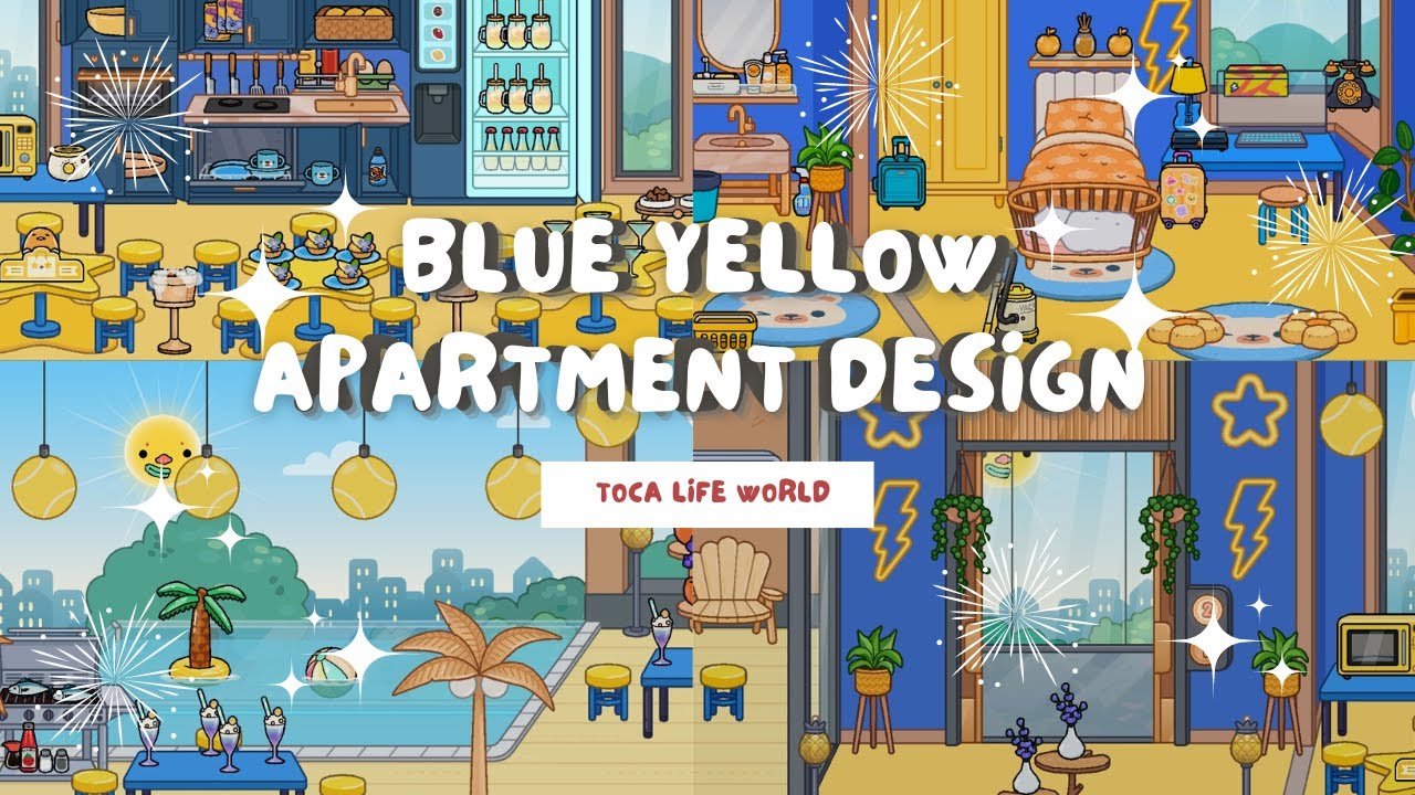 BLUE YELLOW APARTMENT 💙💛 A COZY DESIGN 🏠 TOCA LIFE WORLD 🌎 Toca Boca ...