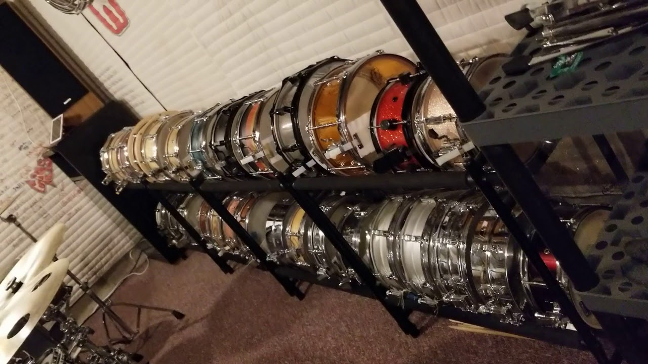 My basement drum setup - YouTube