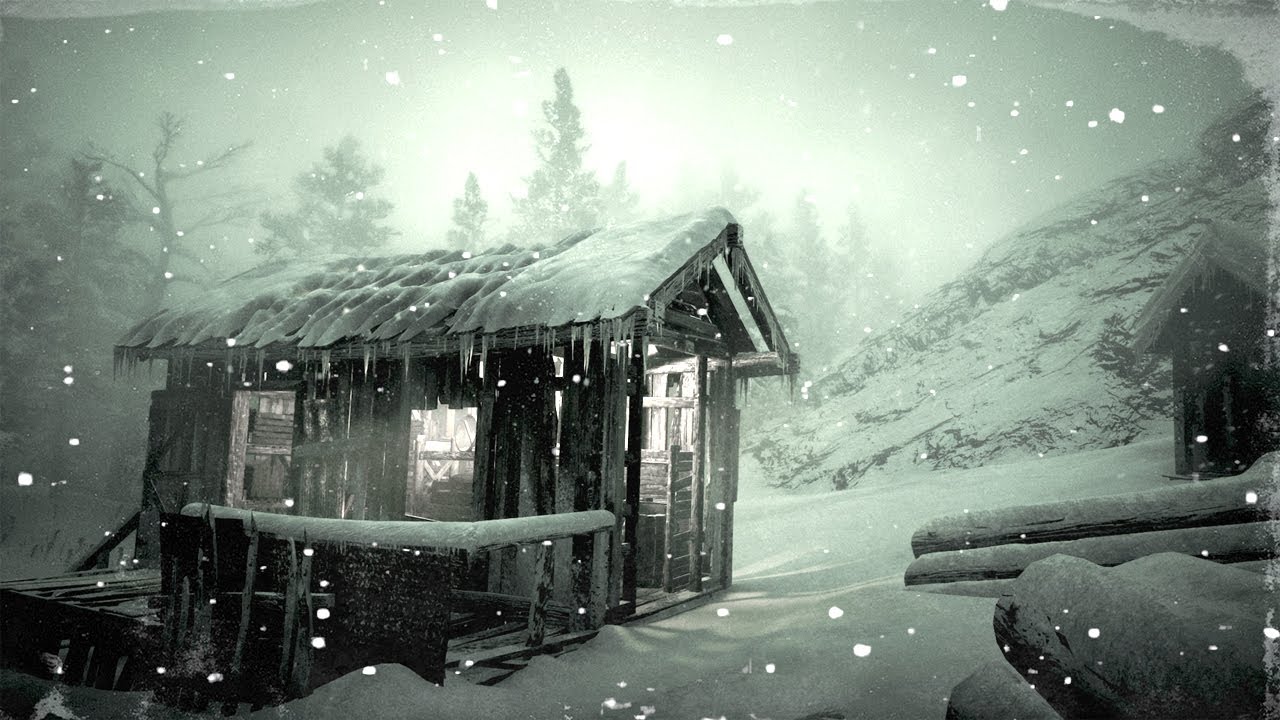 Freezing Howling Blizzard Sounds at a Frosty River┇Raging Wind ...