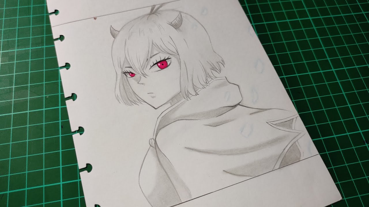 Simple Drawing Nero / Black Clover - YouTube