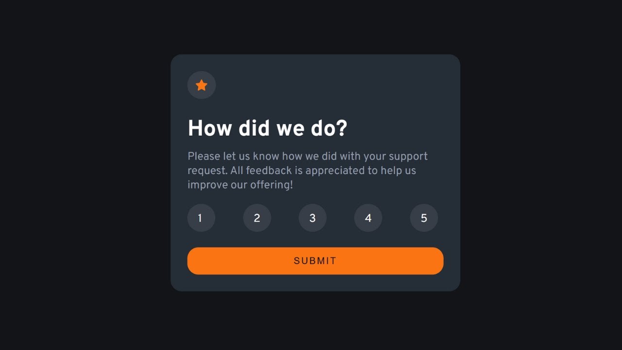 Interactive Rating Component | Frontend Mentor Challenge (HTML, CSS ...