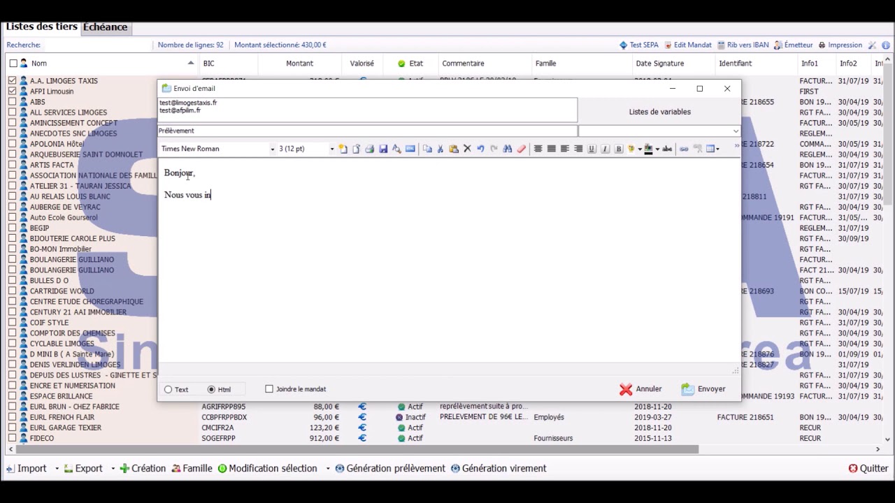 Envoi de mail - YouTube
