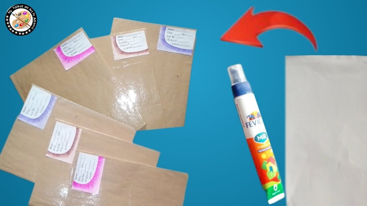 How to Cover a Book with Paper- Arts & Crafts - YouTube
