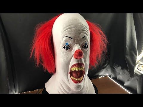 Pennywise The Clown Blank Bust Mask Painted and Wigged by Me. - YouTube