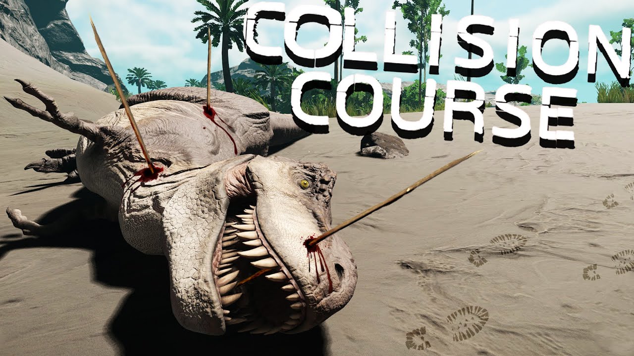 Collision Course - SPEAR HUNTING DINOSAURS!! (Prehistoric Survival ...