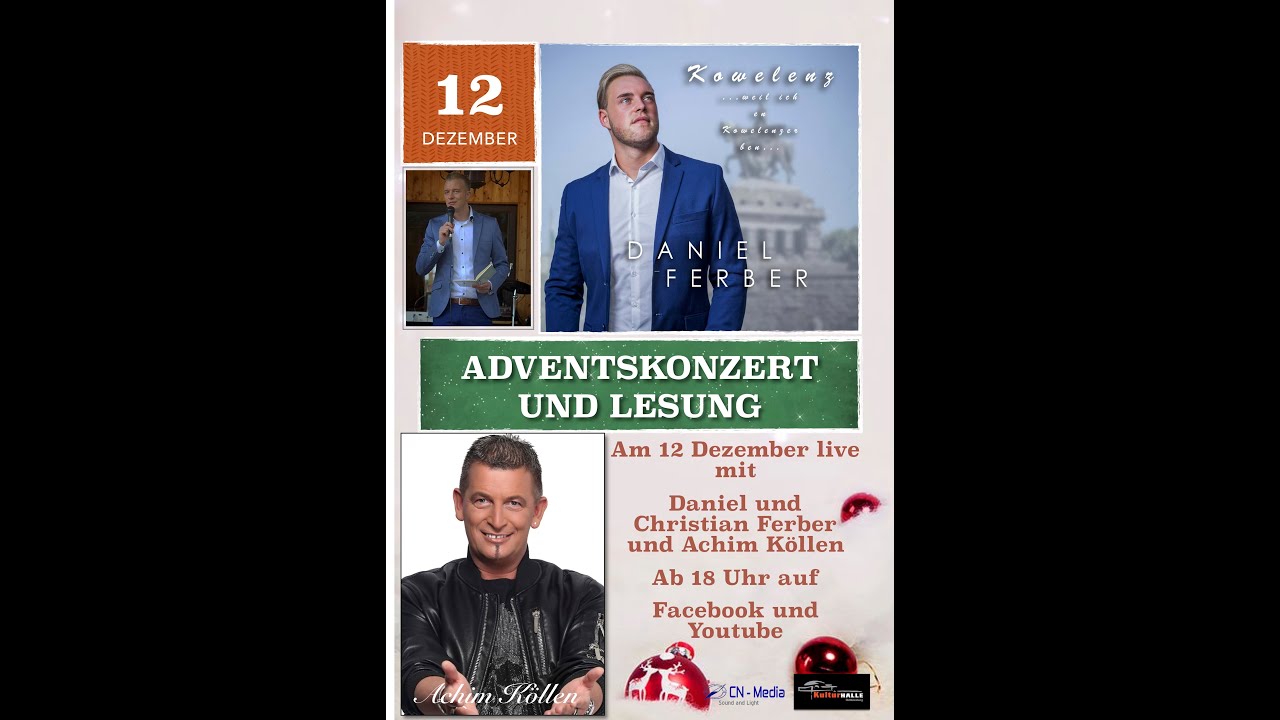 Schlagerweihnacht Streamingkonzert mit Daniel und Christian Ferber und ...