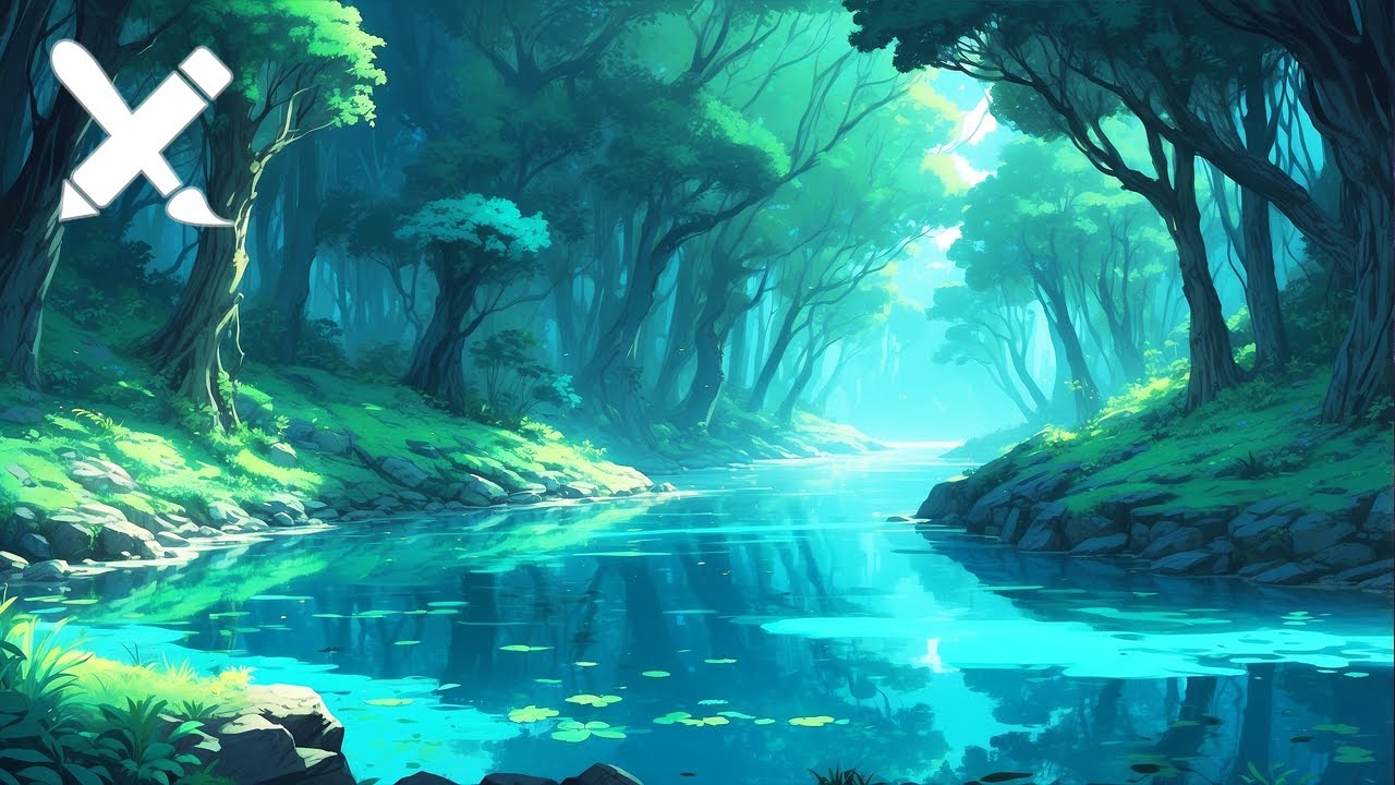 [NO ADS] Peaceful Sleep Sounds & Forest River Art Animation | "River ...