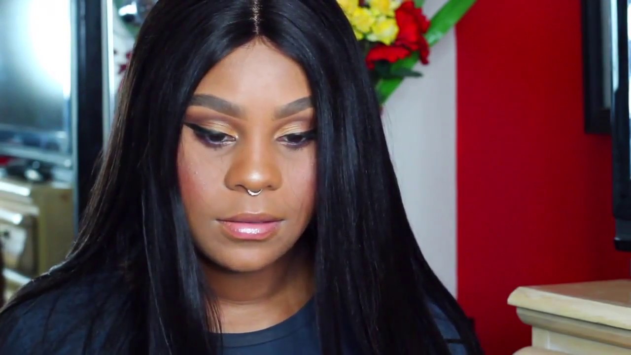 How to style Straight Affordable Lace Wig from China Hair Mall - YouTube