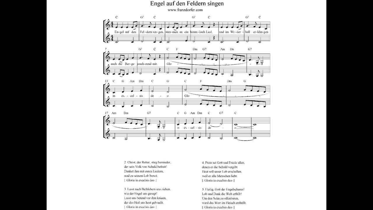 Engel Auf den Feldern singen - YouTube