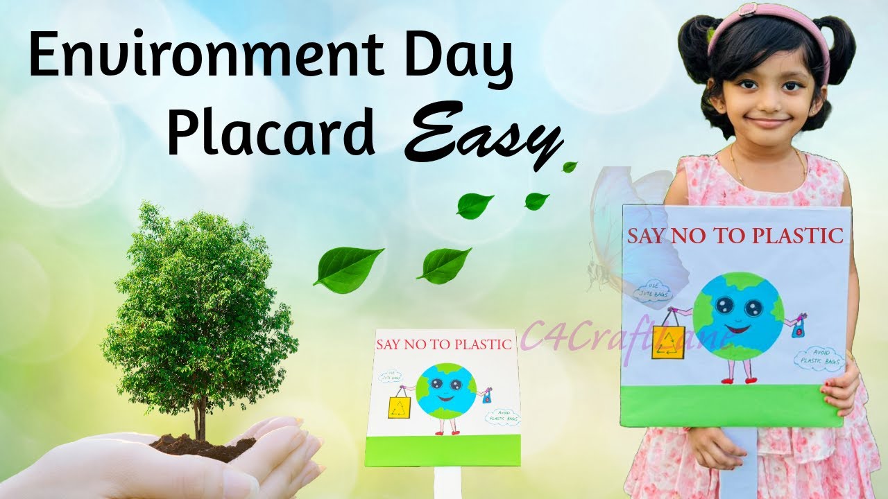 Environment day Placard| environment day craft ideas|placard making ...