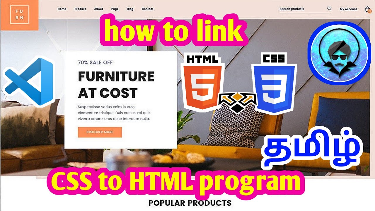 How To Link Css To Html Program Tamil Coding Legends Cl Youtube
